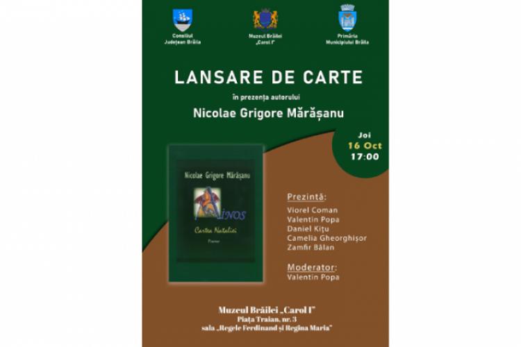 Nicolae Grigore Mărășanu își lansează cartea la Muzeul Brăilei „Carol I” | Obiectiv Vocea Brailei